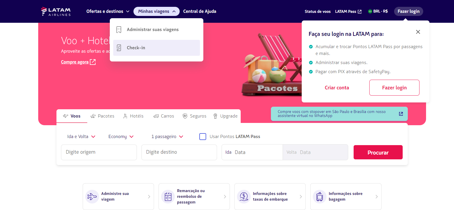 CHECK-IN LATAM (COMO FUNCIONA, COMO FAZER CHECK IN NA LATAM ONLINE E NO ...